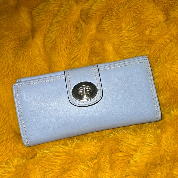 Coach | Bags | Coach Gray Leather Large Wallet | Poshmark